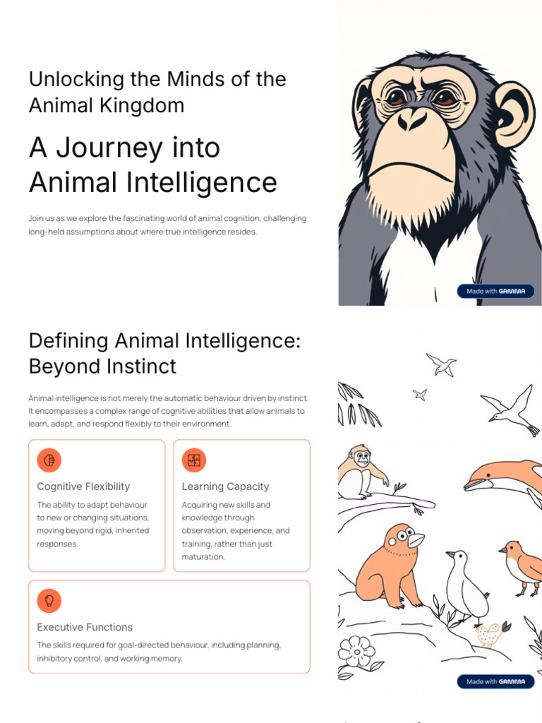 Unlocking The Minds of The Animal Kingdom | PDF | Intelligence | Cognition