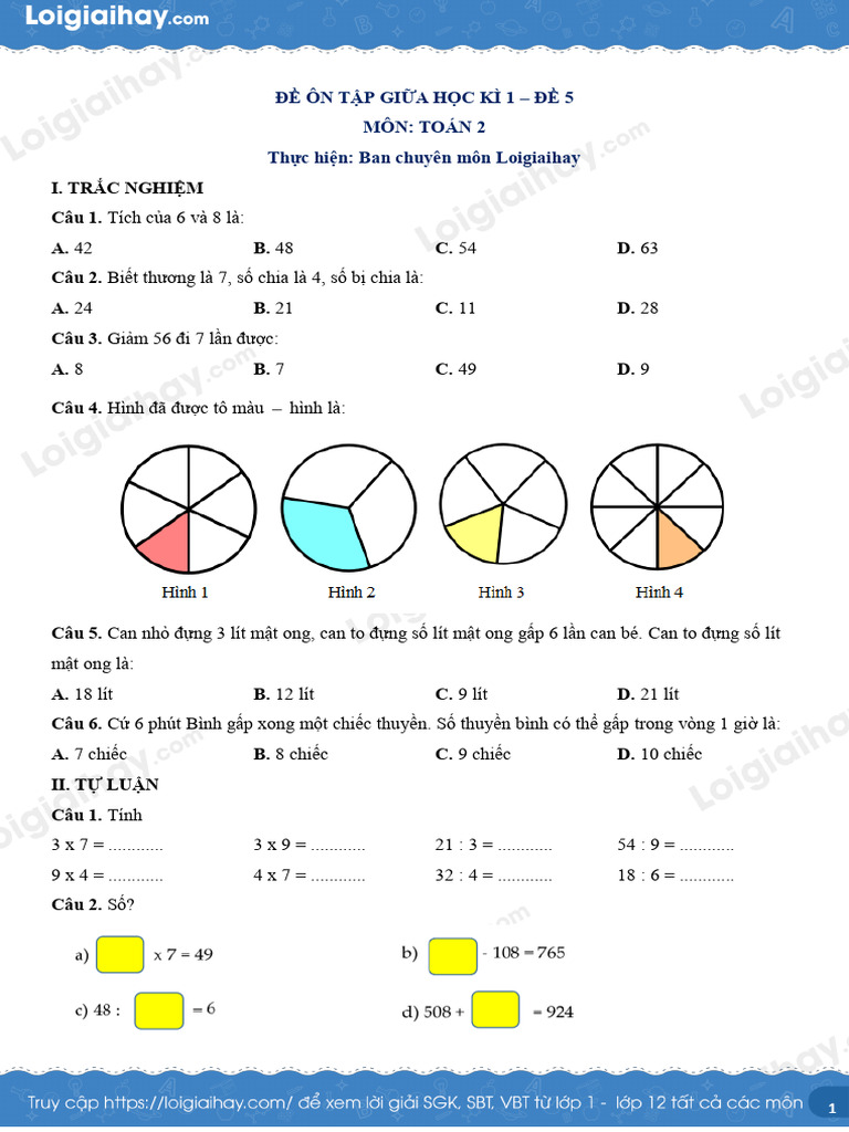 De Kiem Tra Giua Hoc Ki 1 Toan 3 Ket Noi Tri Thuc de So 5 1761905012 | PDF