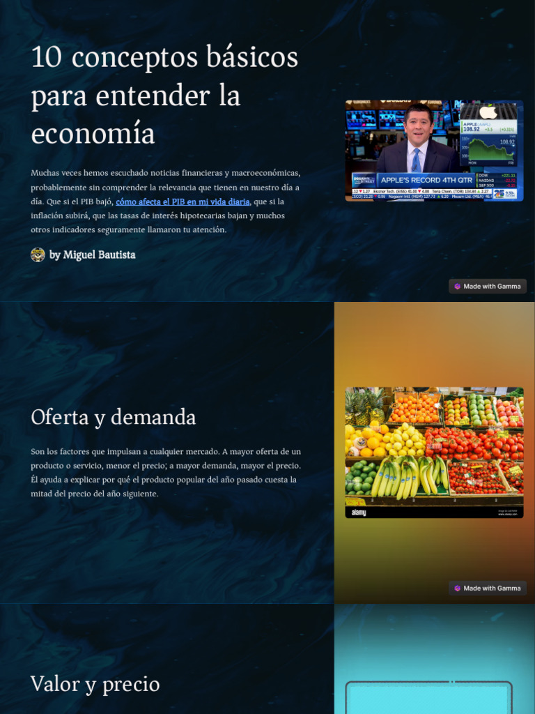 10 Conceptos Basicos para Entender La Economia | PDF | Inflación | Interés