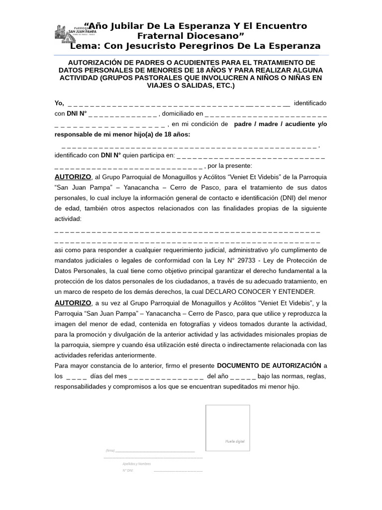 Autorización de Uso de Datos y Dni-Lima | PDF | Justicia | Crimen y violencia