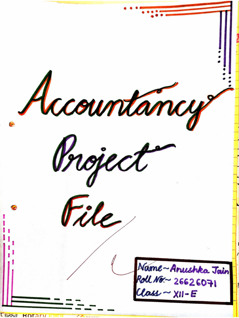 Accountancy Project Class XII 1 | PDF