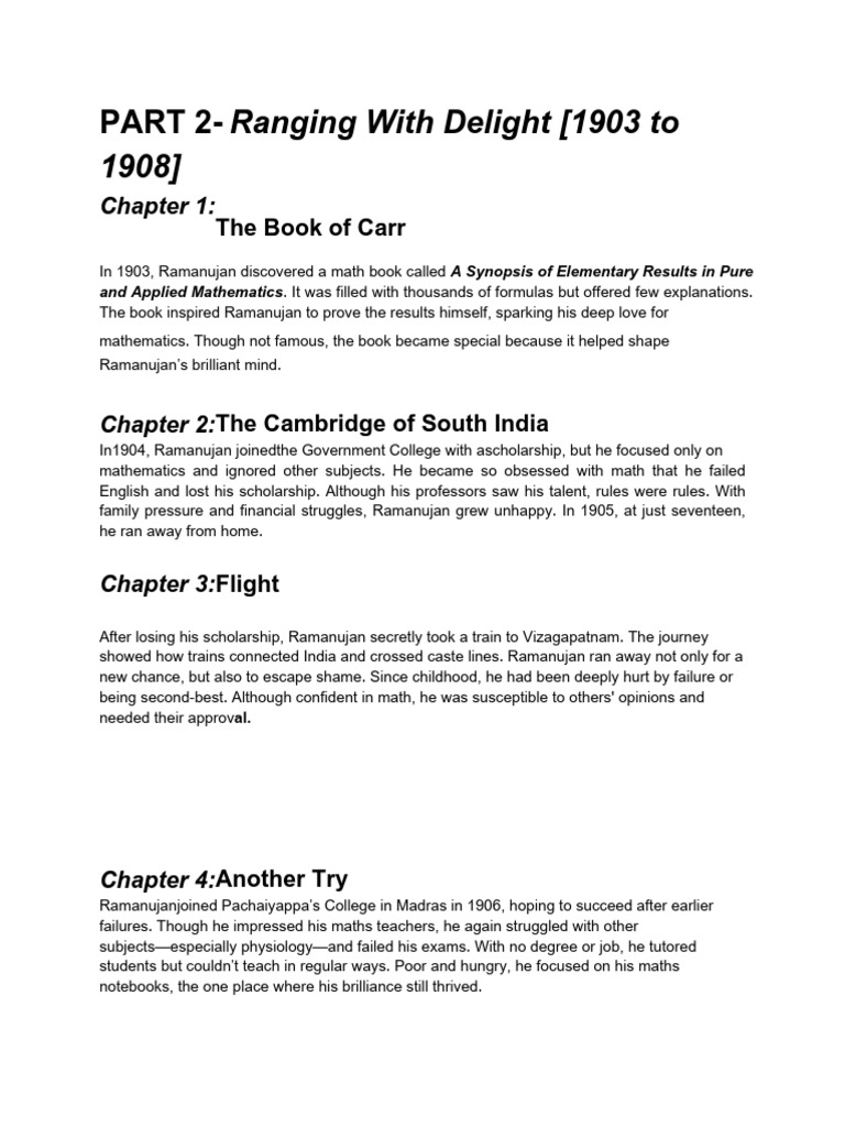 The Man Who Knew Infinity- A Summary (1).PDF (1) | PDF | Mathematics