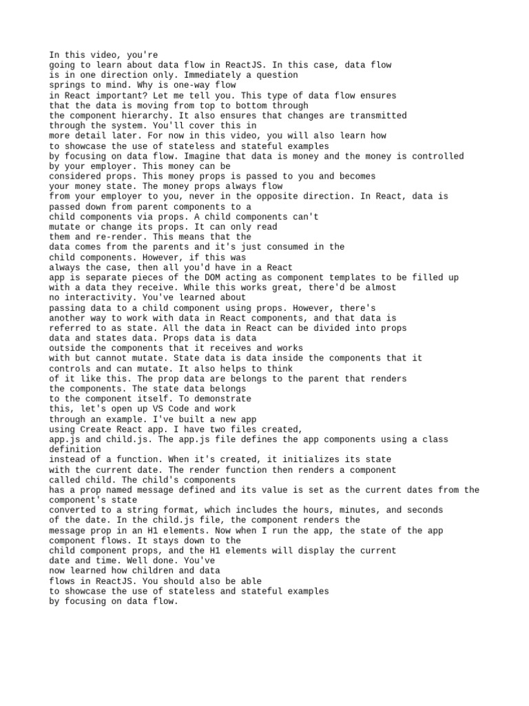 React-Children & Data | PDF | Computing | Software Engineering