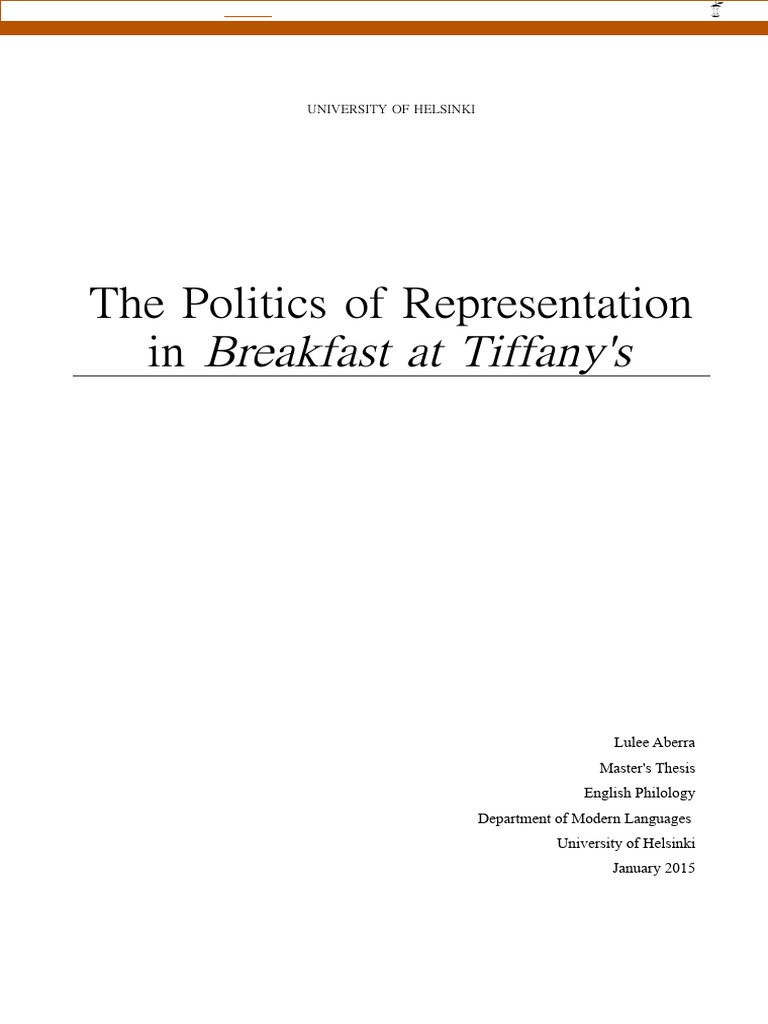 Breakfast at Tiffany | PDF | Gender | Gender Studies