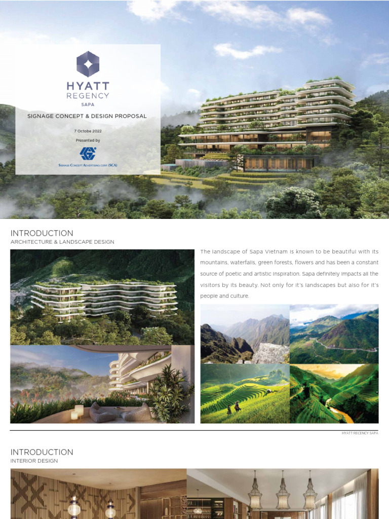 Hyatt Regency Sapa Signage Design Proposal | PDF