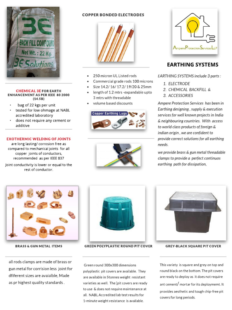 Earthing Inforamtion Brochure | PDF | Materials | Building Engineering