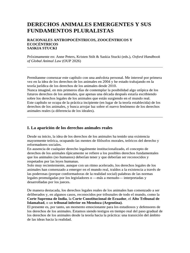 Derechos Animales: De Teoría a Práctica | PDF | Derechos | Derechos ...