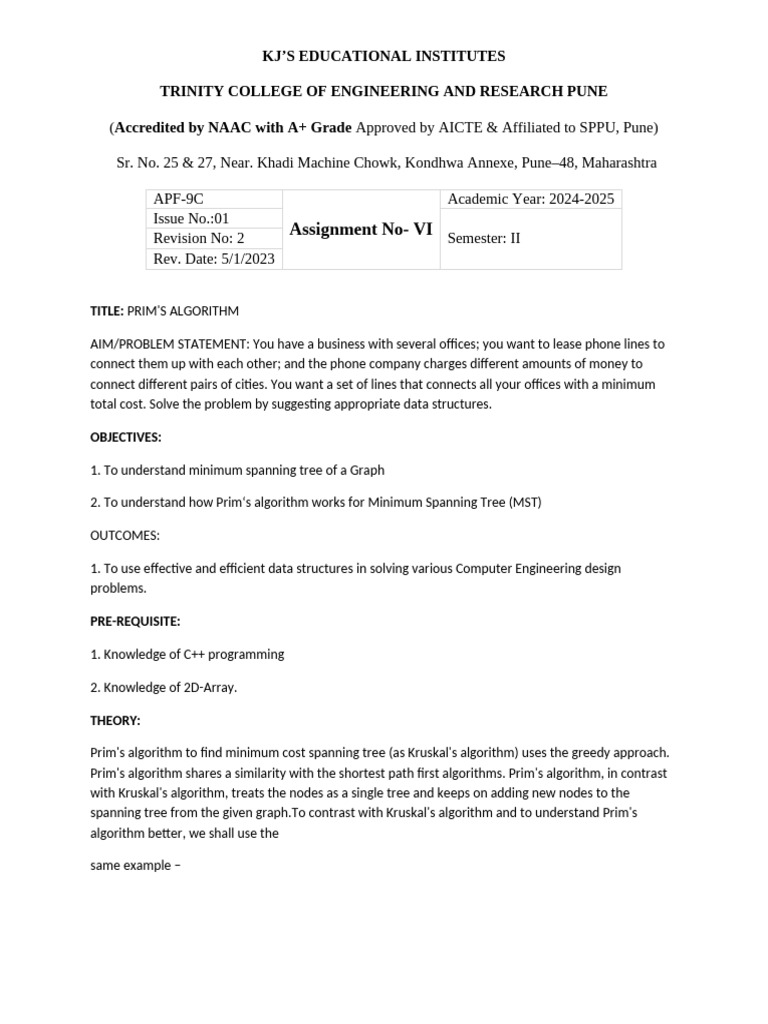 DSA Assignment 7 | PDF | Mathematical Relations | Theoretical Computer Science