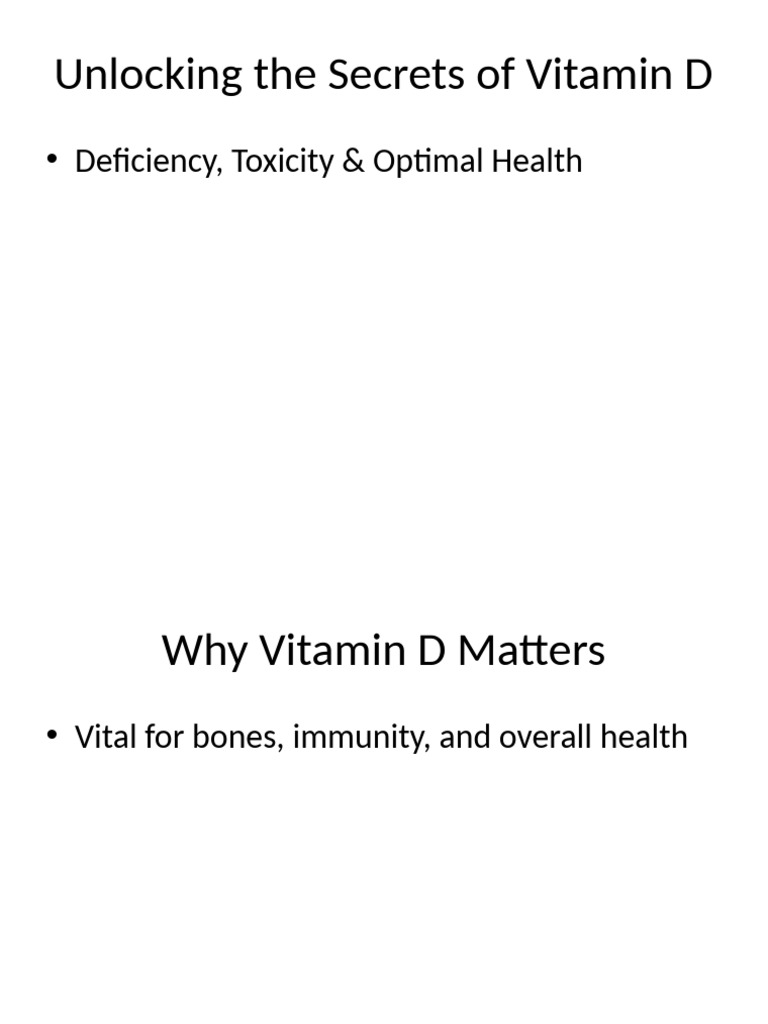 Vitamin D: Deficiency, Sources & Benefits | PDF