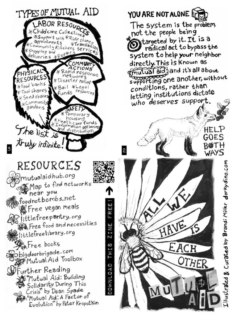 Mutual Aid Zine Printable | PDF