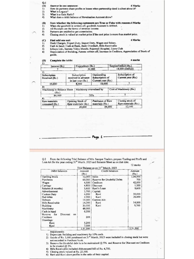 BK 80 Marks CHP - 1-6 | PDF