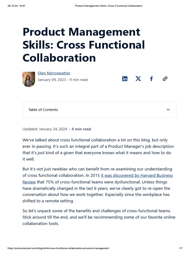 Product Management Skills - Cross Functional Collaboration | PDF | Empathy