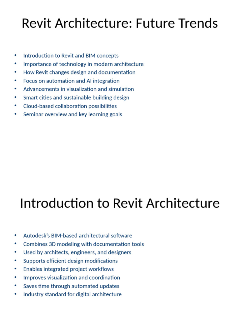 Future Trends in Revit Architecture | PDF | Autodesk Revit | Building ...