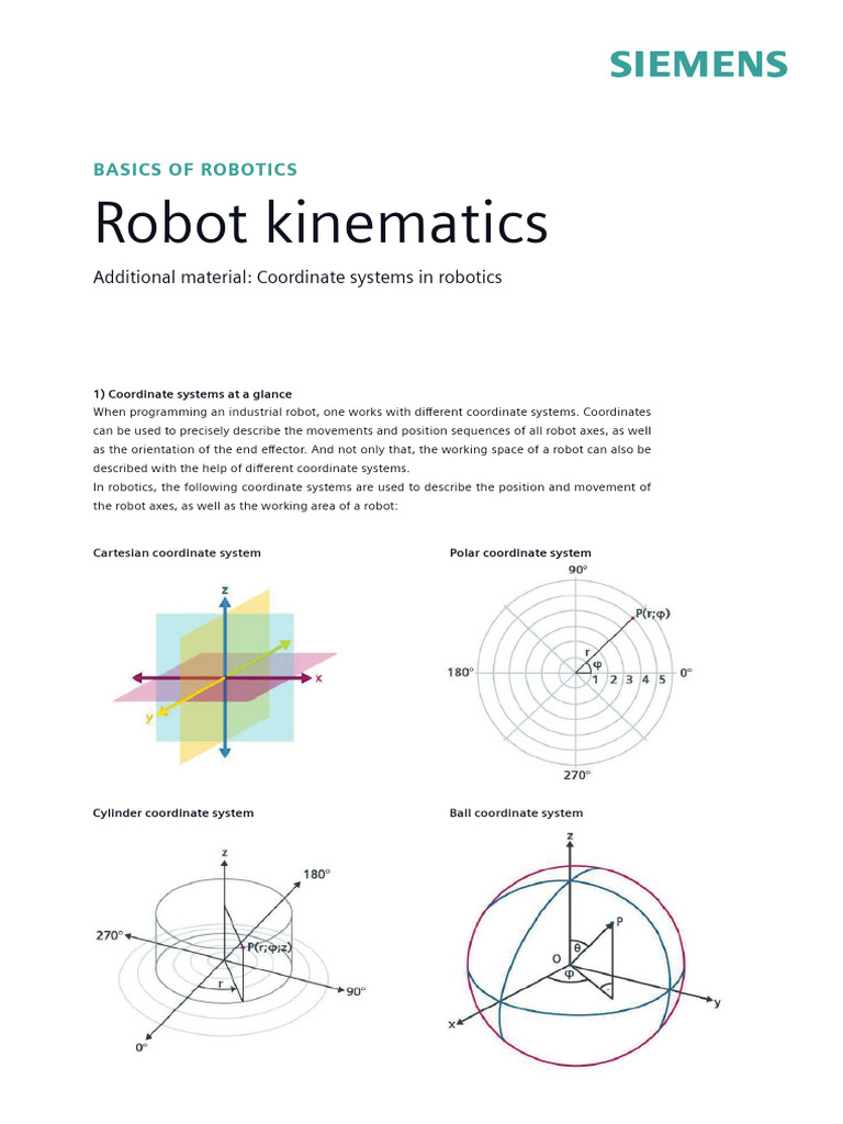 Understanding Robotics Coordinate Systems | PDF | Coordinate System ...