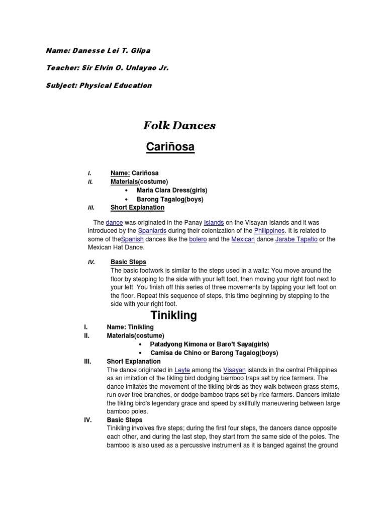 Folk Dances | PDF | Performing Arts | Philippines