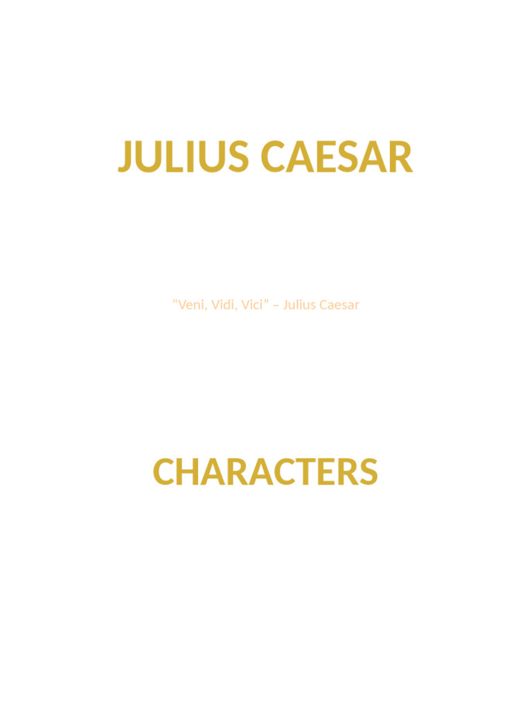 Julius Caesar Visual Theme | PDF