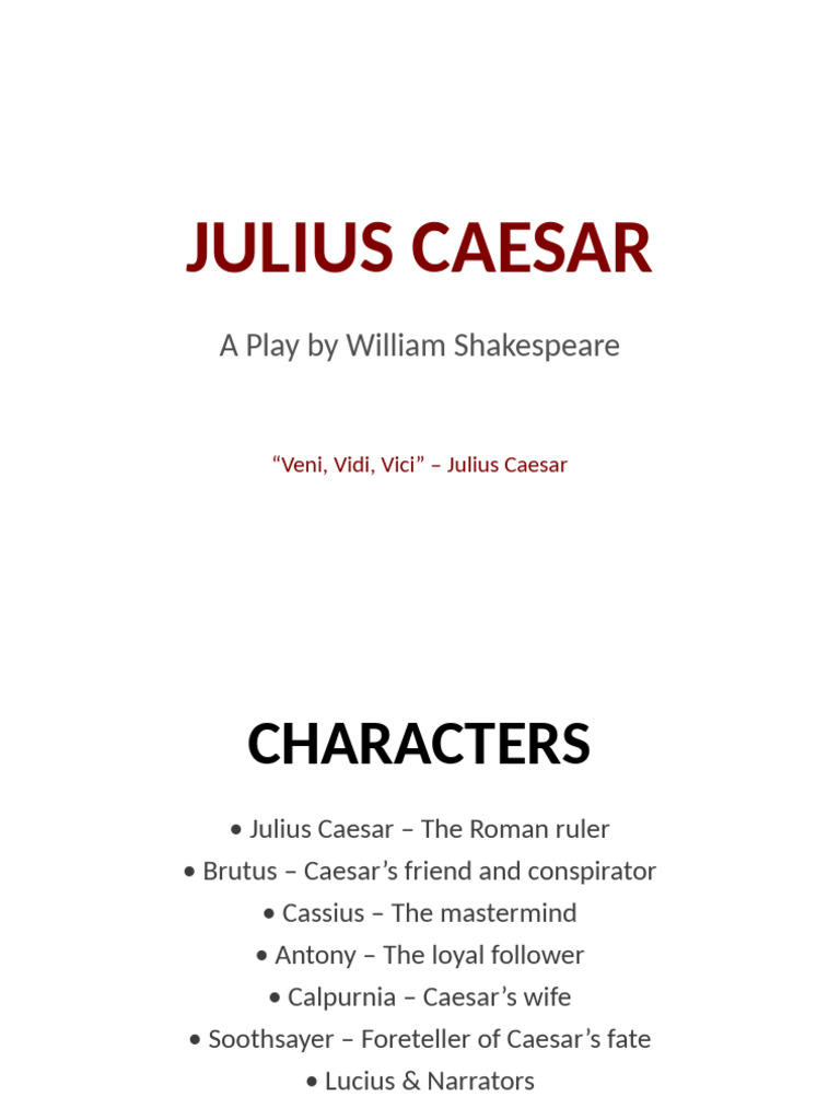 Julius Caesar Themed Template | PDF
