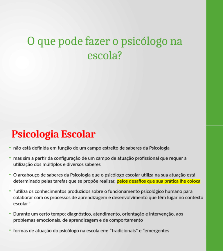 O Que Pode Fazer o Psic Logo NaPARTE 3 | PDF
