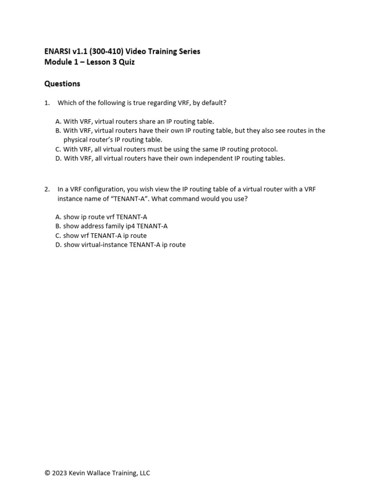 Module 1 - Lesson 3 Quiz | PDF