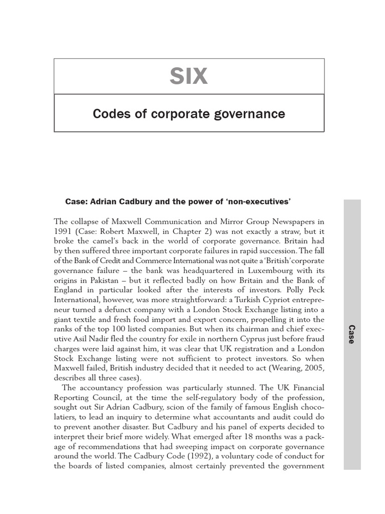 Chapter 6 - Codes of Corporate Governance - Corporate Governance ...