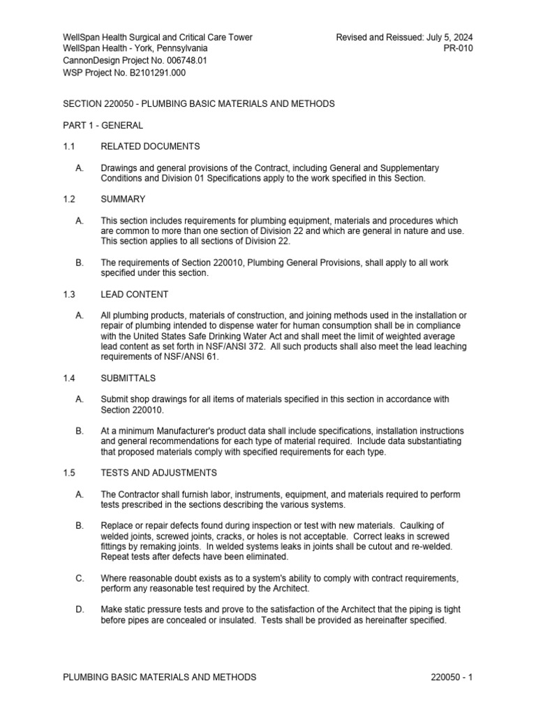 Plumbing Materials and Methods Guide | PDF | Pipe (Fluid Conveyance ...