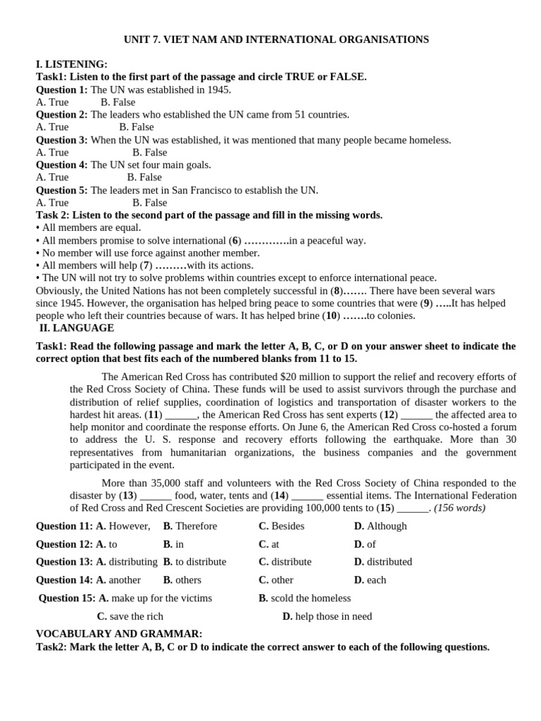 Vietnam and Global Organizations Overview | PDF | World Wide Fund For ...