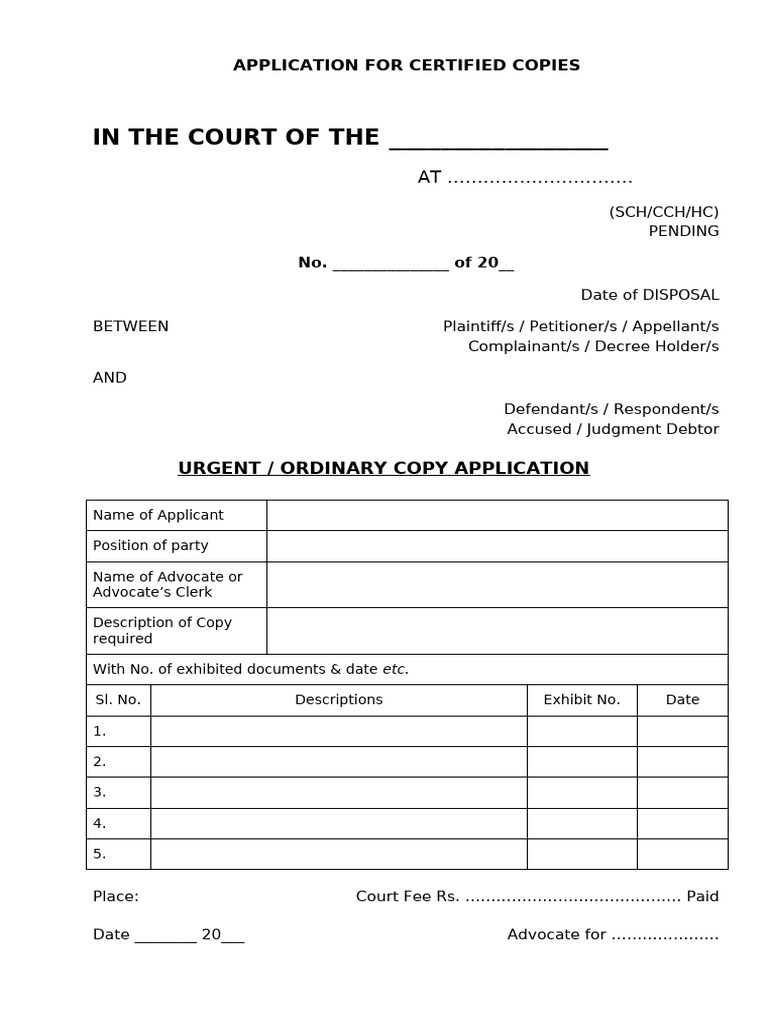 7 - Application For Certified Copies | PDF