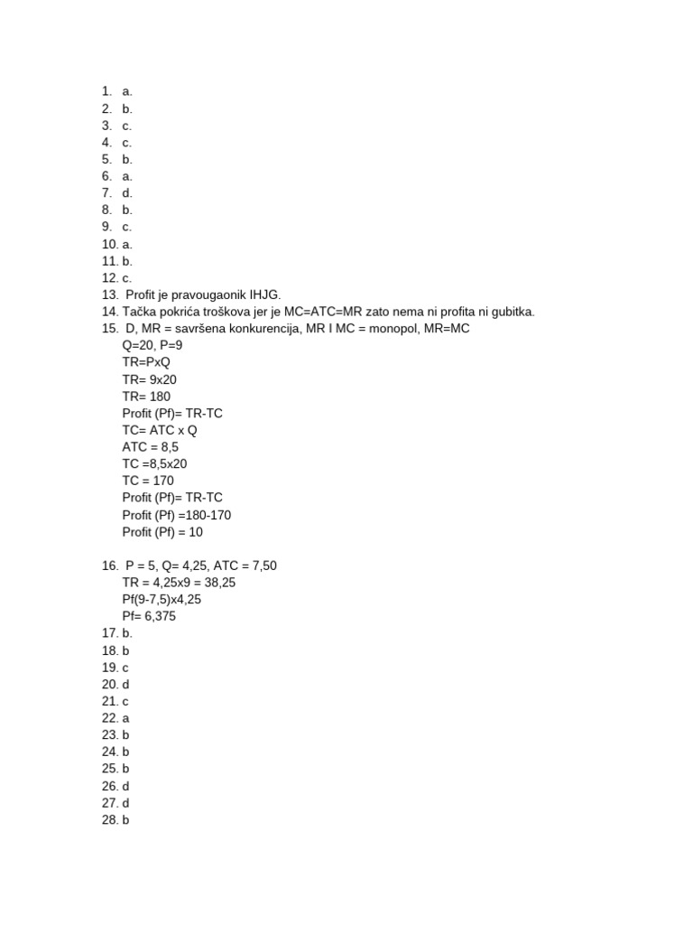 Mikroekonomija kviz | PDF