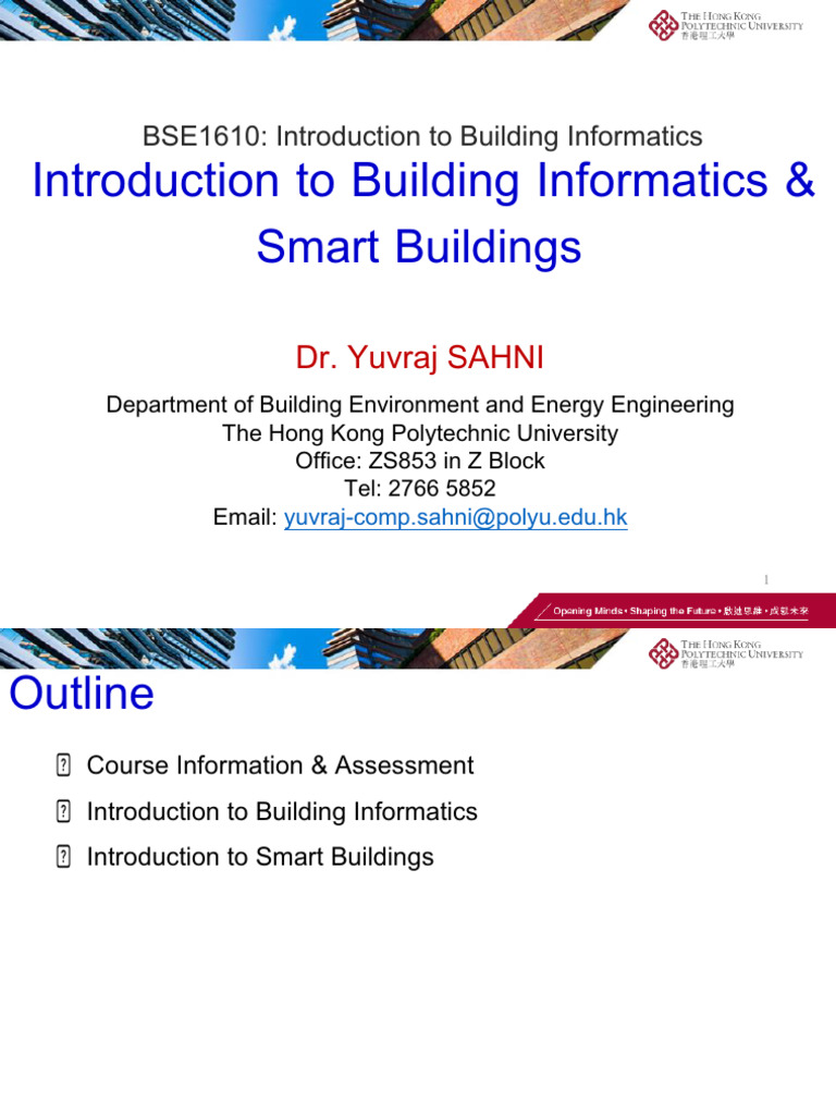 Lect1_Introduction to Building Informatics and Smart Buildings (1) | PDF