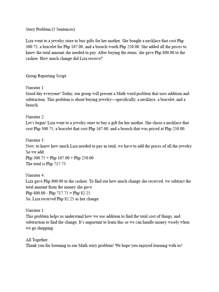 Math Problem For Nicole | PDF