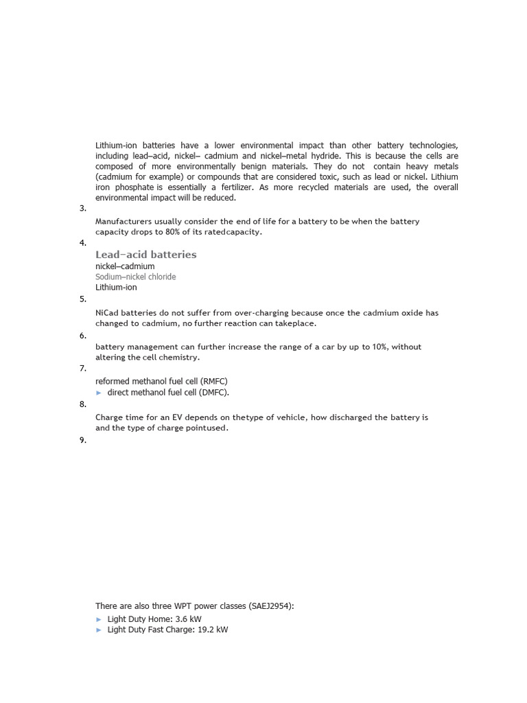 Unit 5_question bank | PDF | Electric Vehicle | Energy Technology