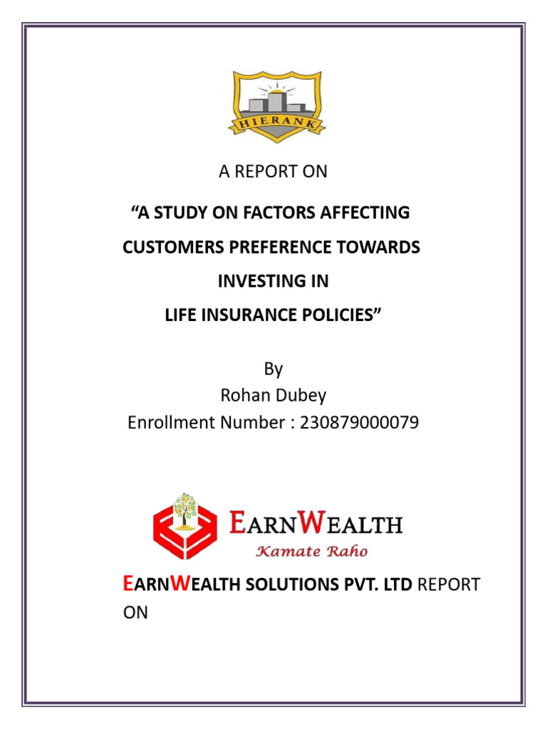 Factors Influencing Life Insurance Choices | PDF | Insurance ...