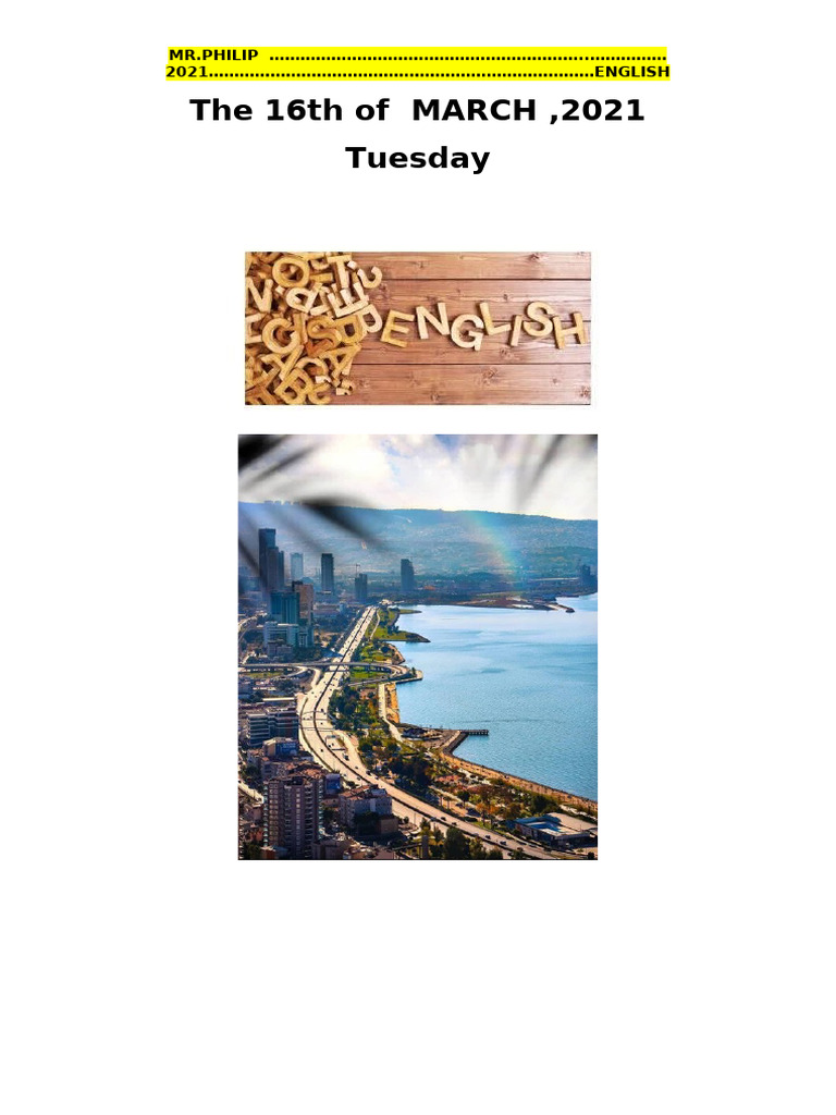 00 16th of March 2021 Lesson Note | PDF