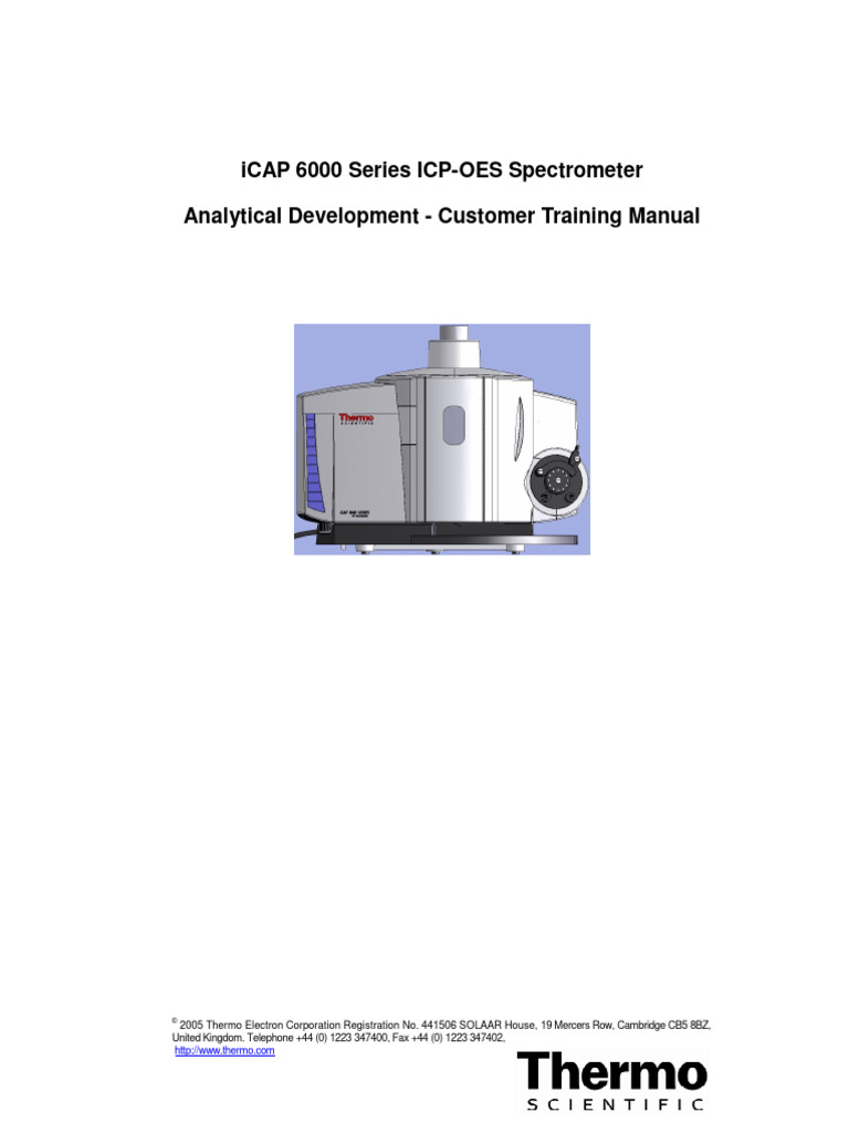 iCAP Spectrometers Analytical Development Manual v3.0 | PDF | Optics ...