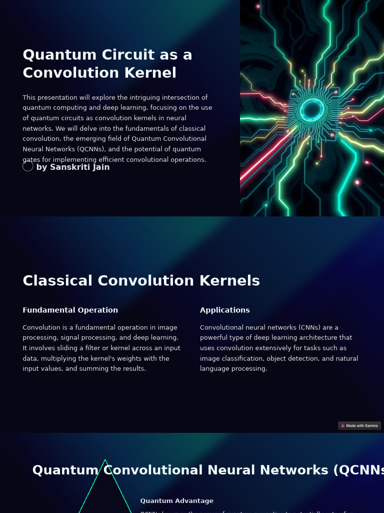 Quantum Circuit as a Convolution Kernel | PDF | Quantum Computing | Deep Learning