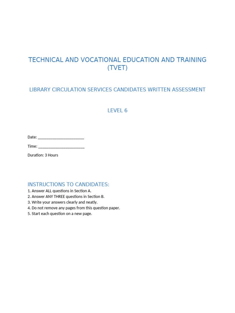 Circulation Services Level Six | PDF