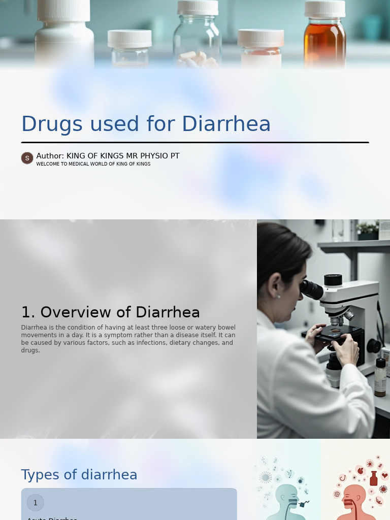 Diarrhea Management: Drugs & Treatments | PDF | Diarrhea | Gastroenterology