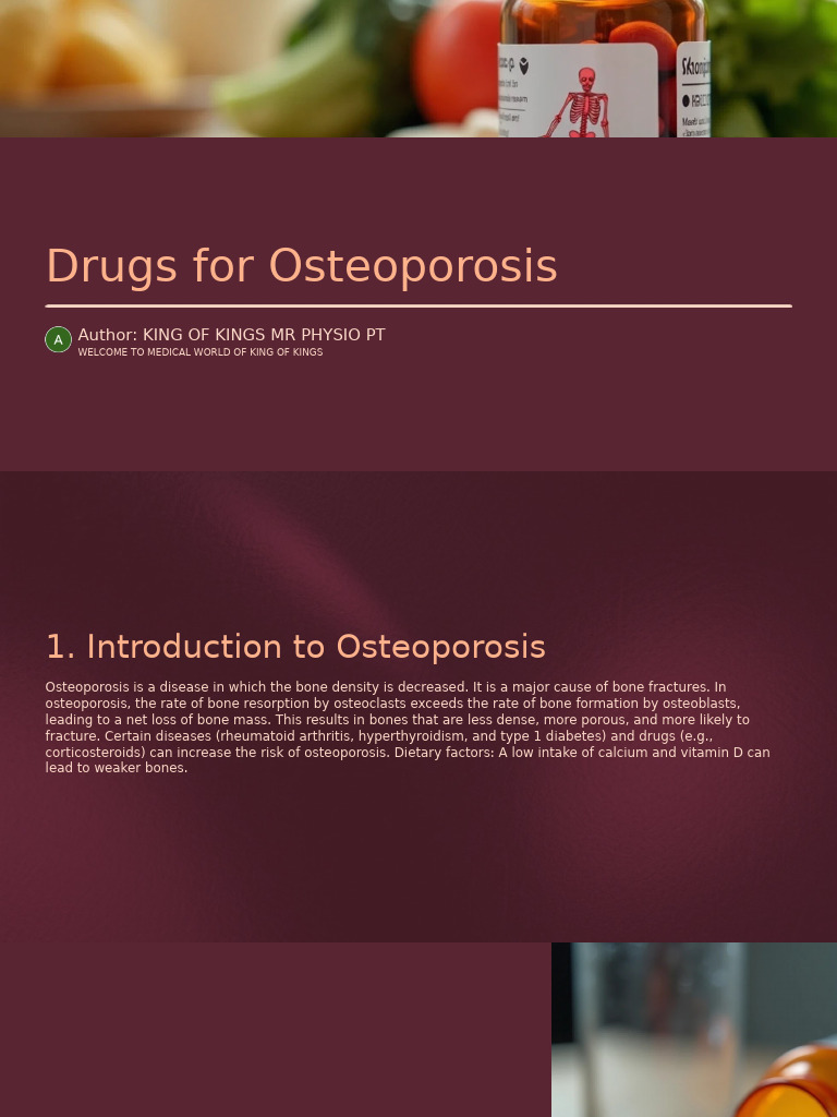 5 Drugs For Osteoporosis | PDF | Osteoporosis | Bone