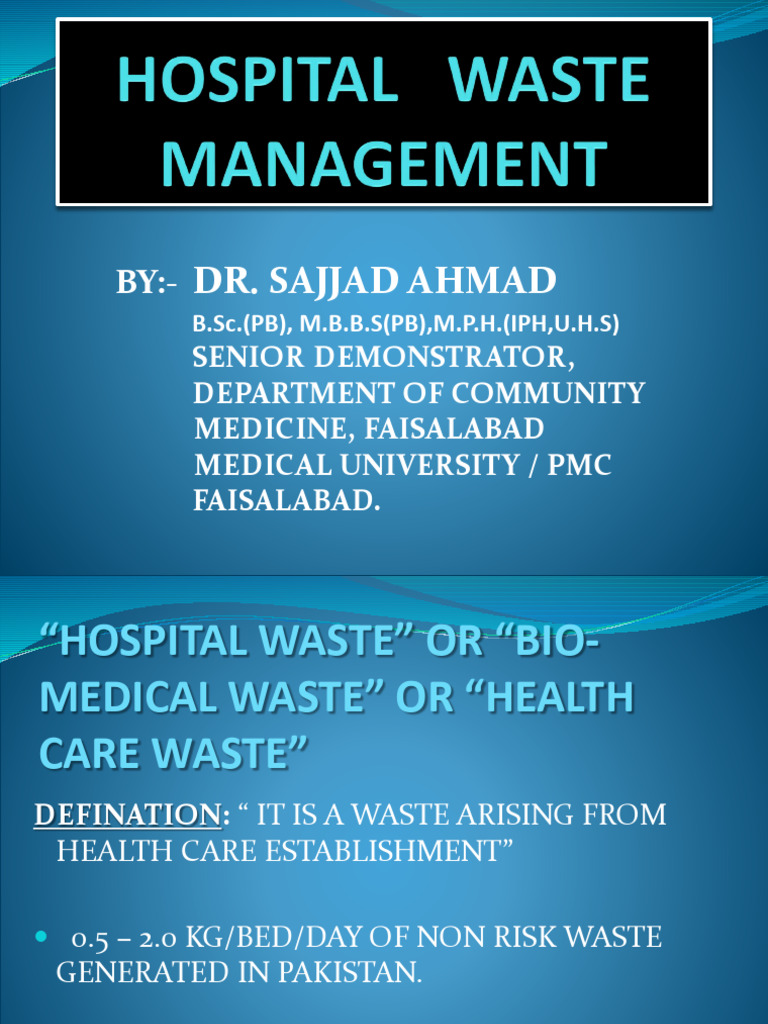 Hospital Waste Management Guide | PDF | Waste | Incineration
