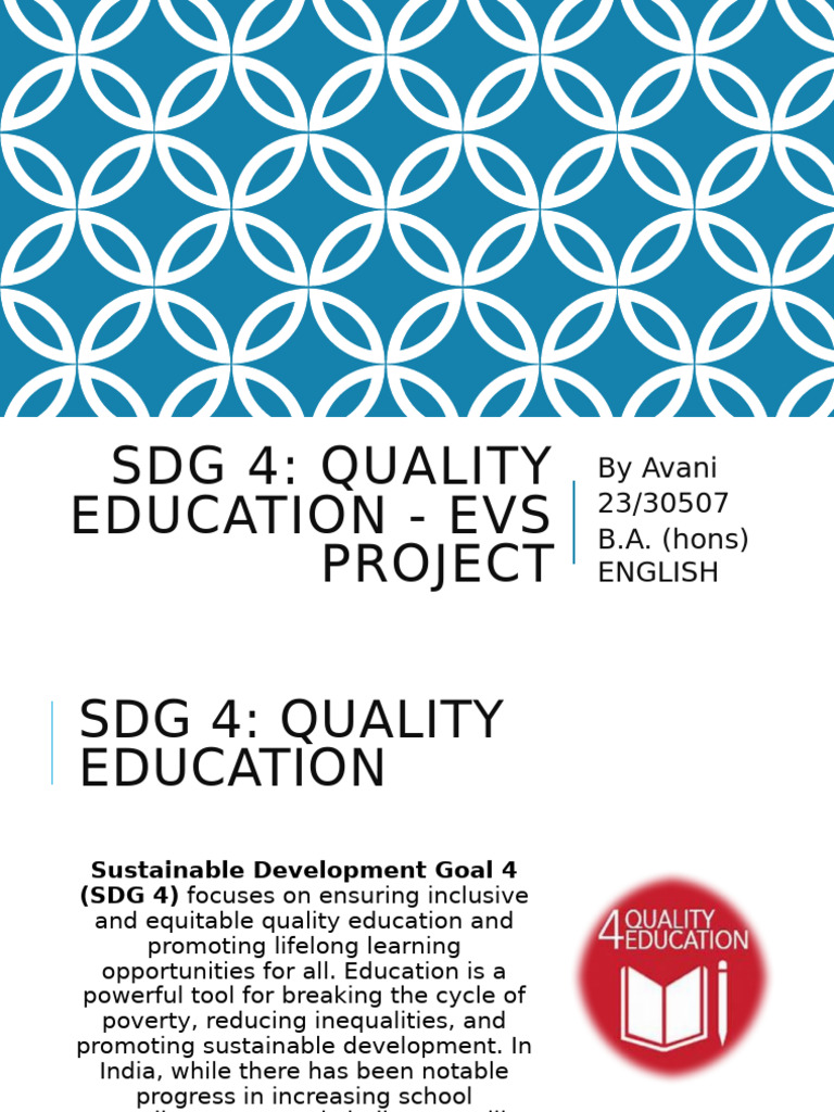 SDG 4: Quality Education Initiatives in India | PDF