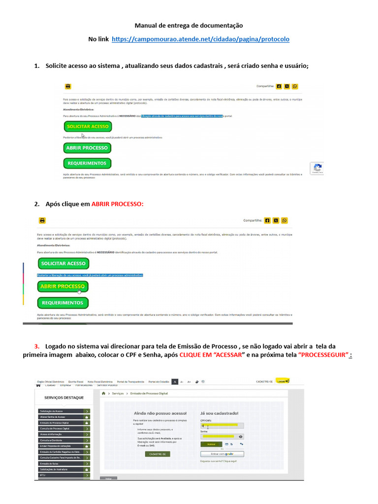 Guia de Entrega de Documentos para Nomeação | PDF