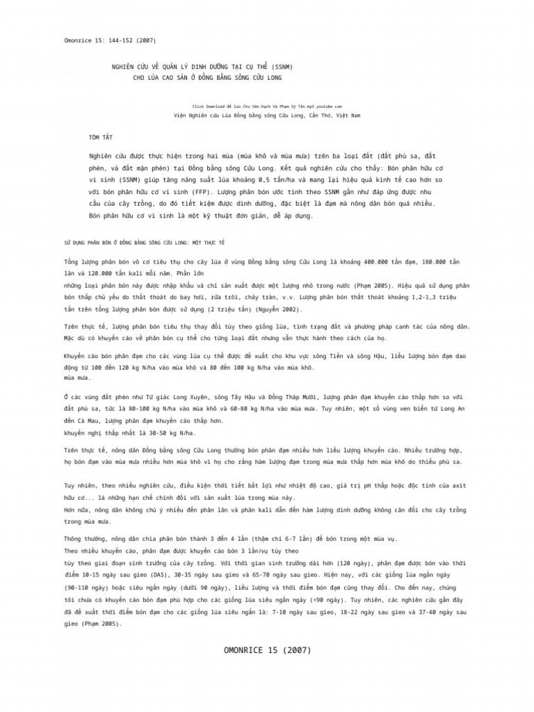 Quy Trình Bón 1 | PDF