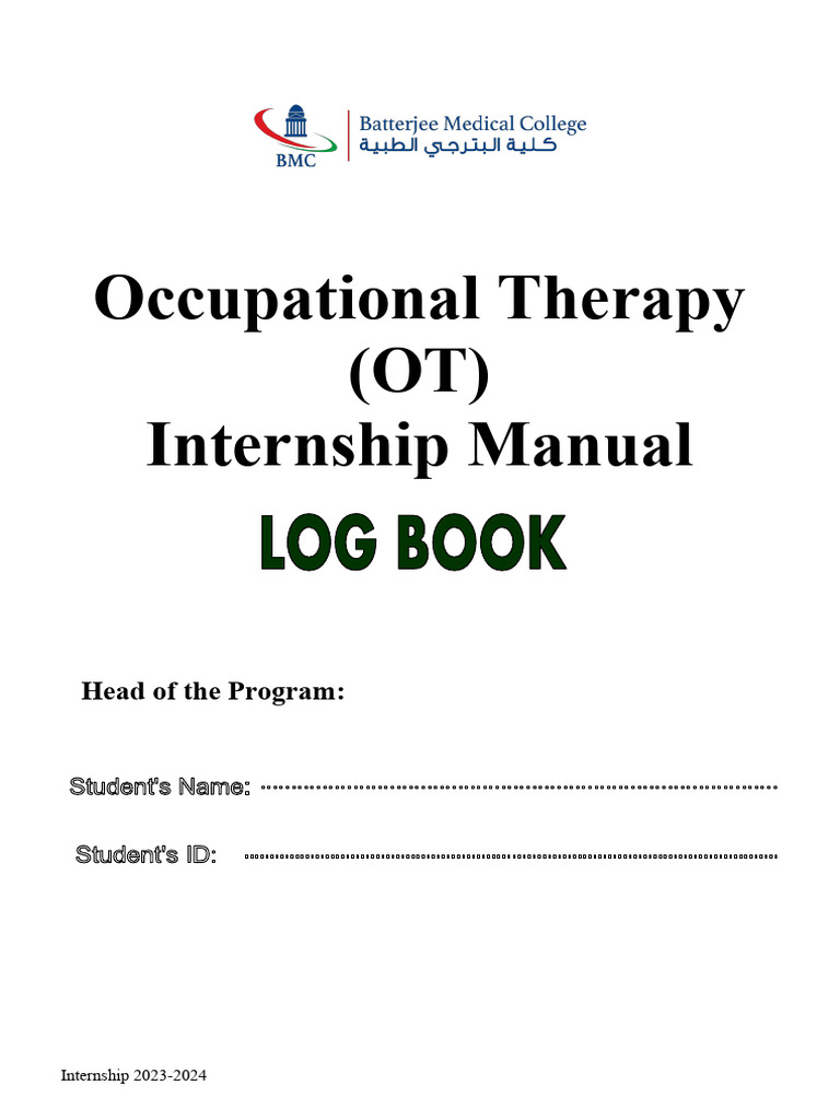 OT Internship Manual_2023-2024(Updated) 2 | PDF | Occupational Therapy | Employment