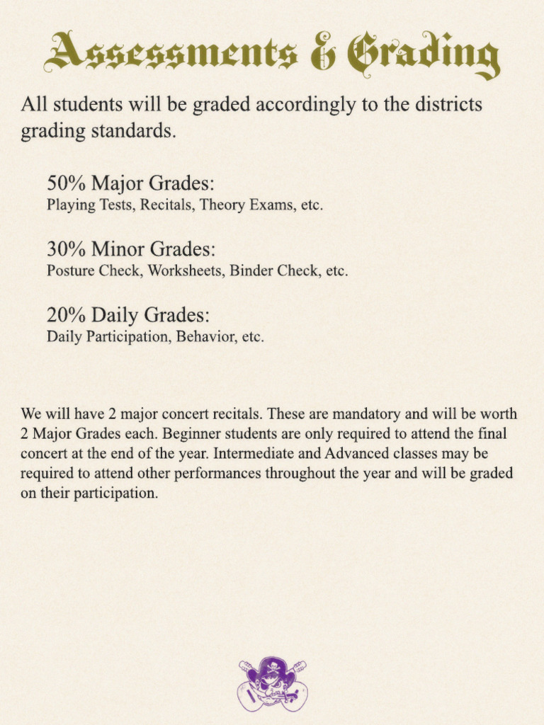 Grading Standards for Music Students | PDF