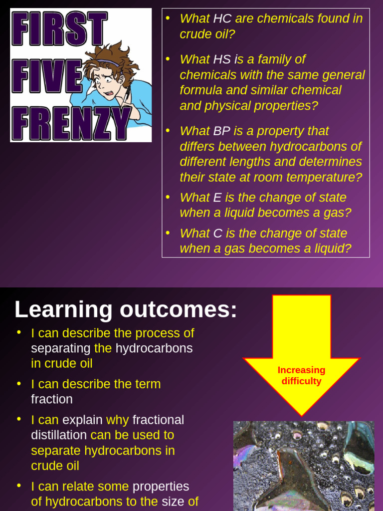 Lesson 2 Fractional Distillation of Crude Oil | PDF | Distillation | Alkane
