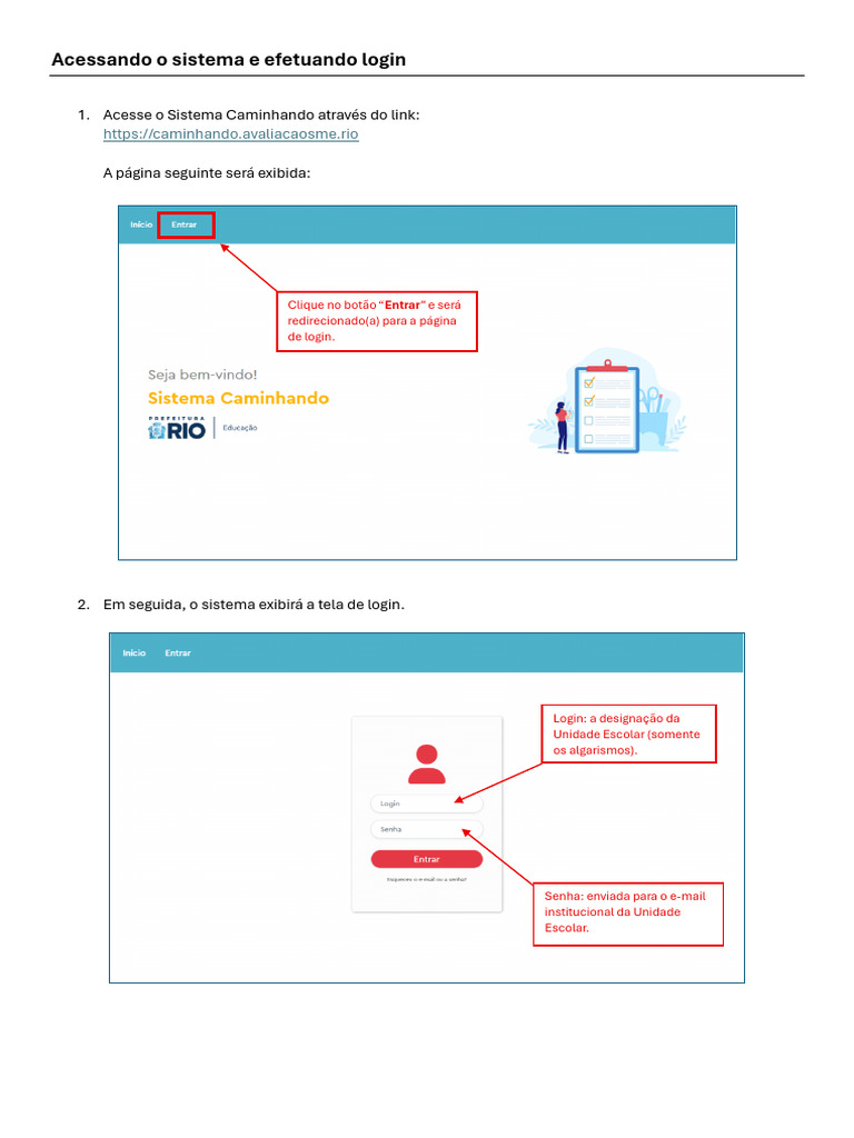 Como Acessar e Preencher Formulário SAEB | PDF