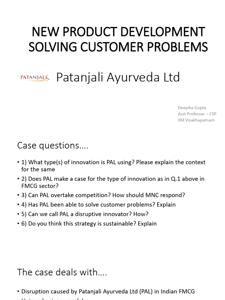Patanjali | PDF | Innovation | Business Model