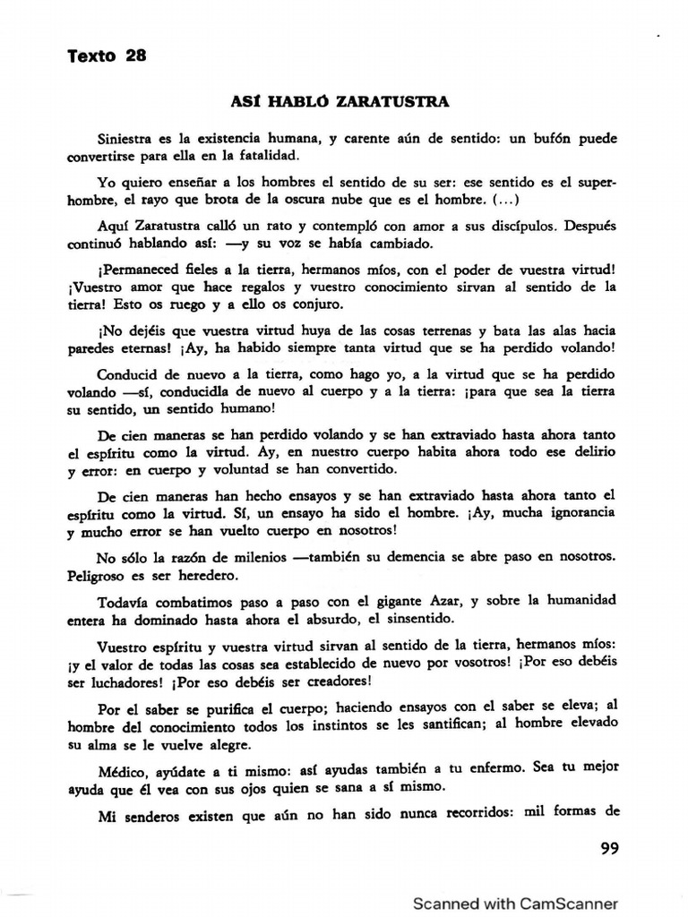 Así habló Zaratustra: sentido humano | PDF | Así habló Zarathustra | Amor