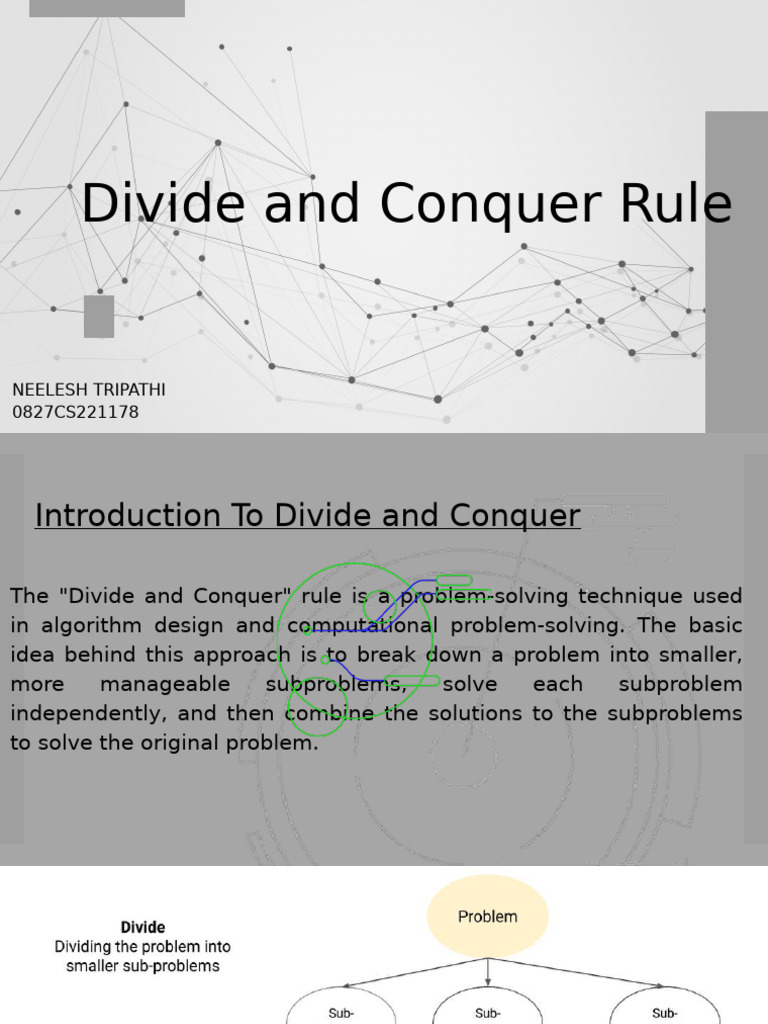 Divide and Conquer Rule | PDF | Applied Mathematics | Algorithms