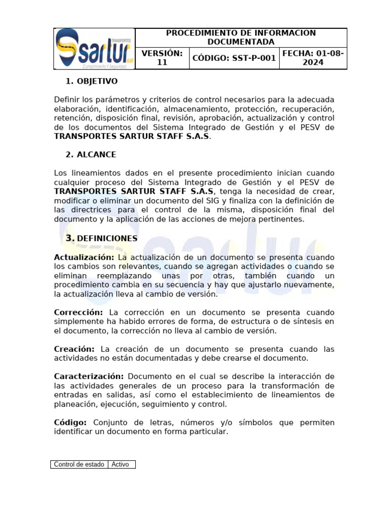 Control Documental en Gestión SIG | PDF | Documento | Información